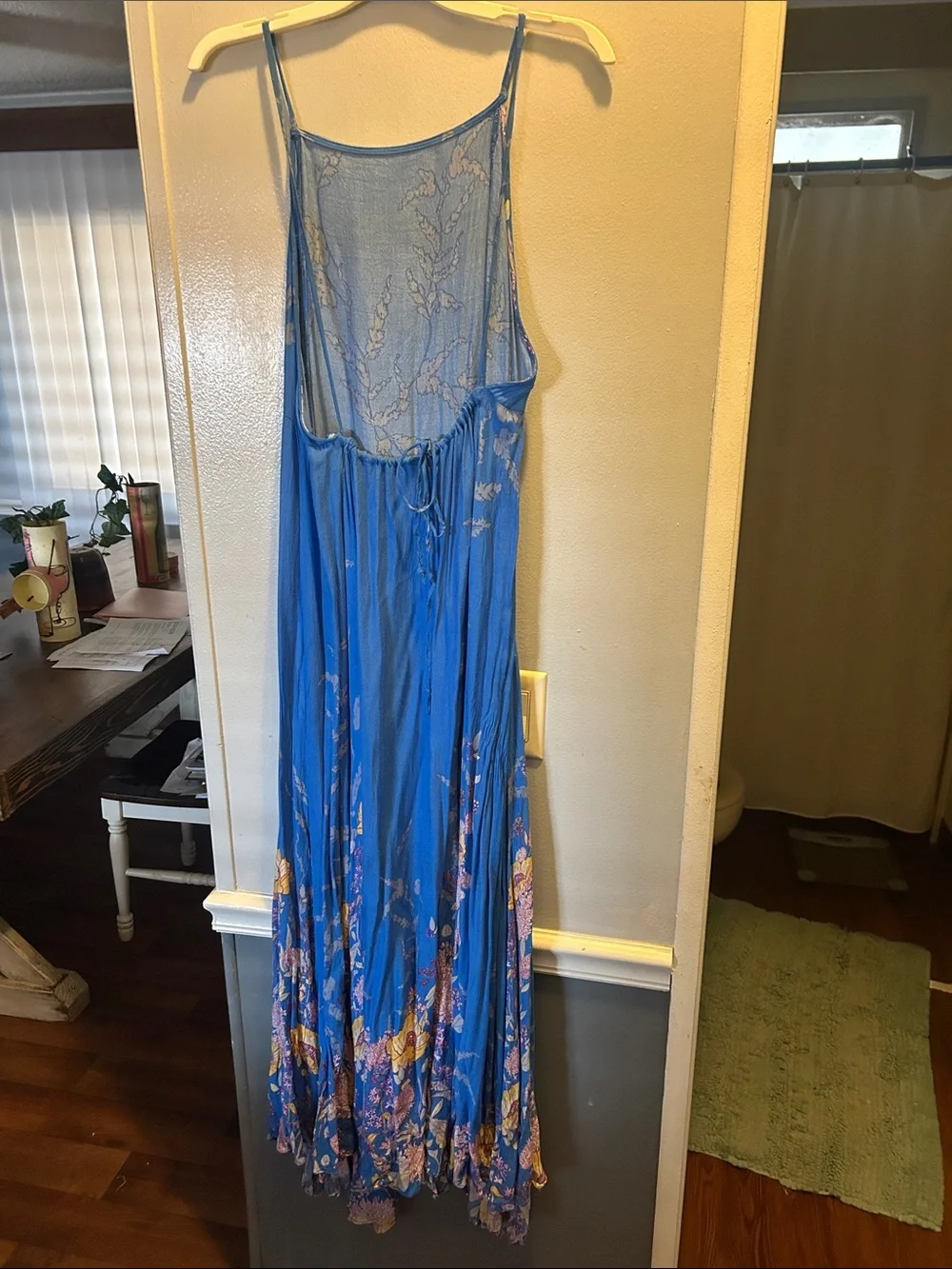 Free People | Dresses | Free People Embrace It Bright Blue Floral ...